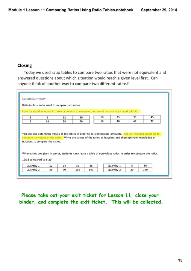 Module 1 lesson 11 | PDF