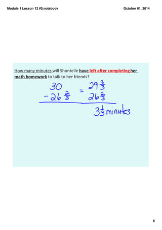 Module 1 lesson 12 #5 | PDF | Homework and Study | Education