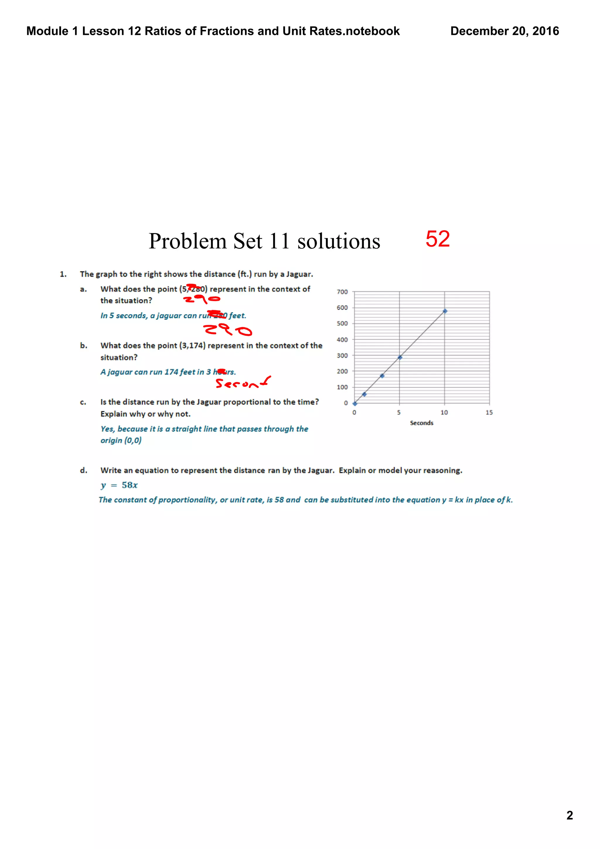 Module 1 lesson 12 ratios of fractions and unit rates | PDF | Homework ...