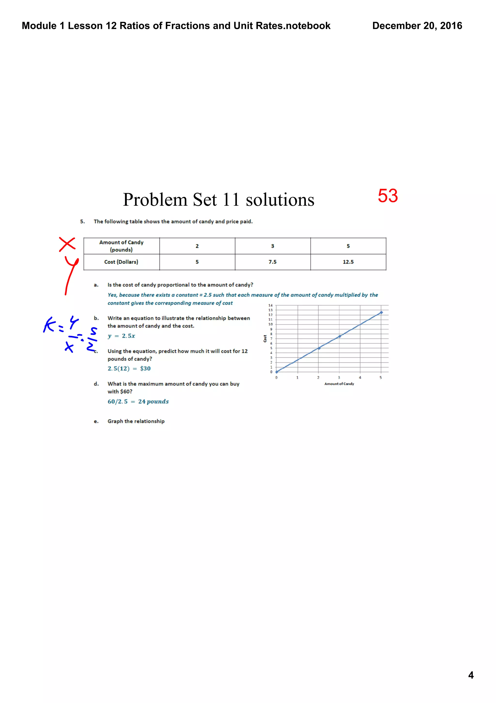 Module 1 lesson 12 ratios of fractions and unit rates | PDF | Homework ...