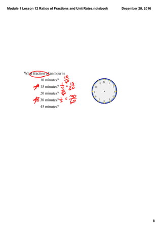 Module 1 lesson 12 ratios of fractions and unit rates | PDF