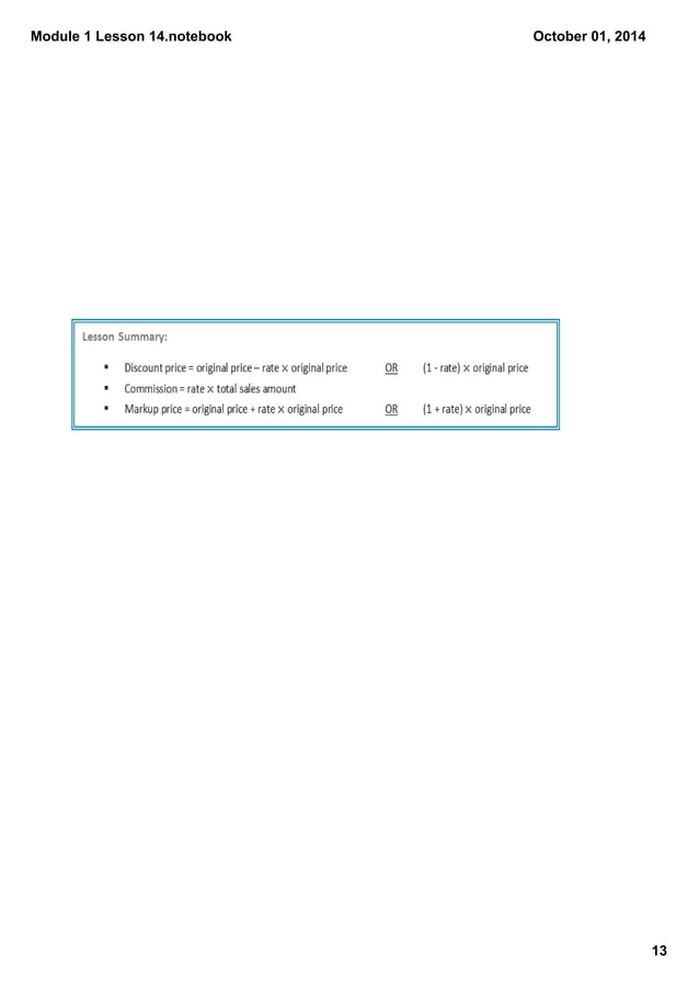 Module 1 lesson 14 | PDF