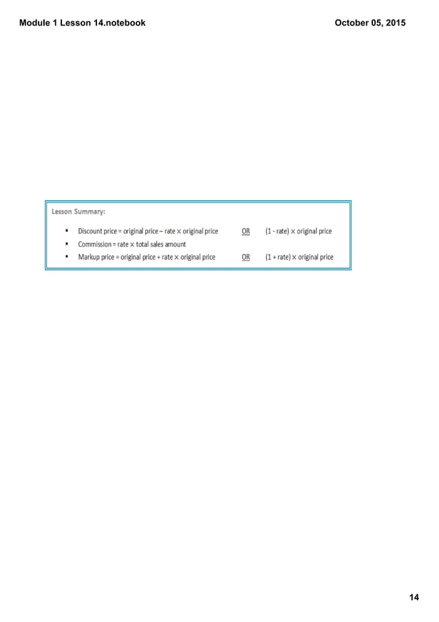 Module 1 lesson 14 | PDF