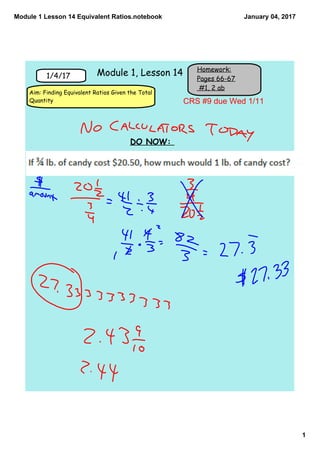 Equivalent Ratio Examples