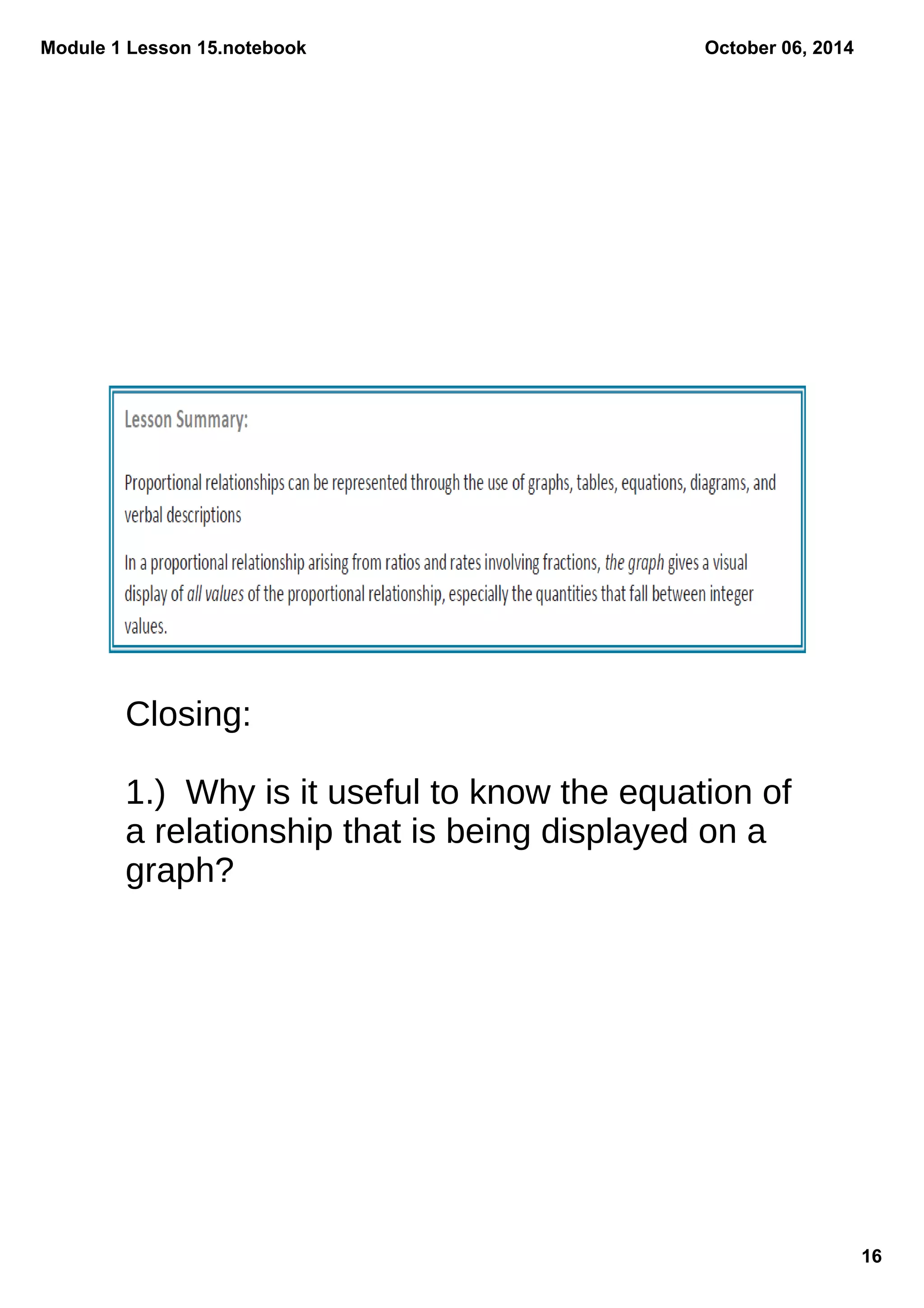 Module 1 lesson 15 | PDF