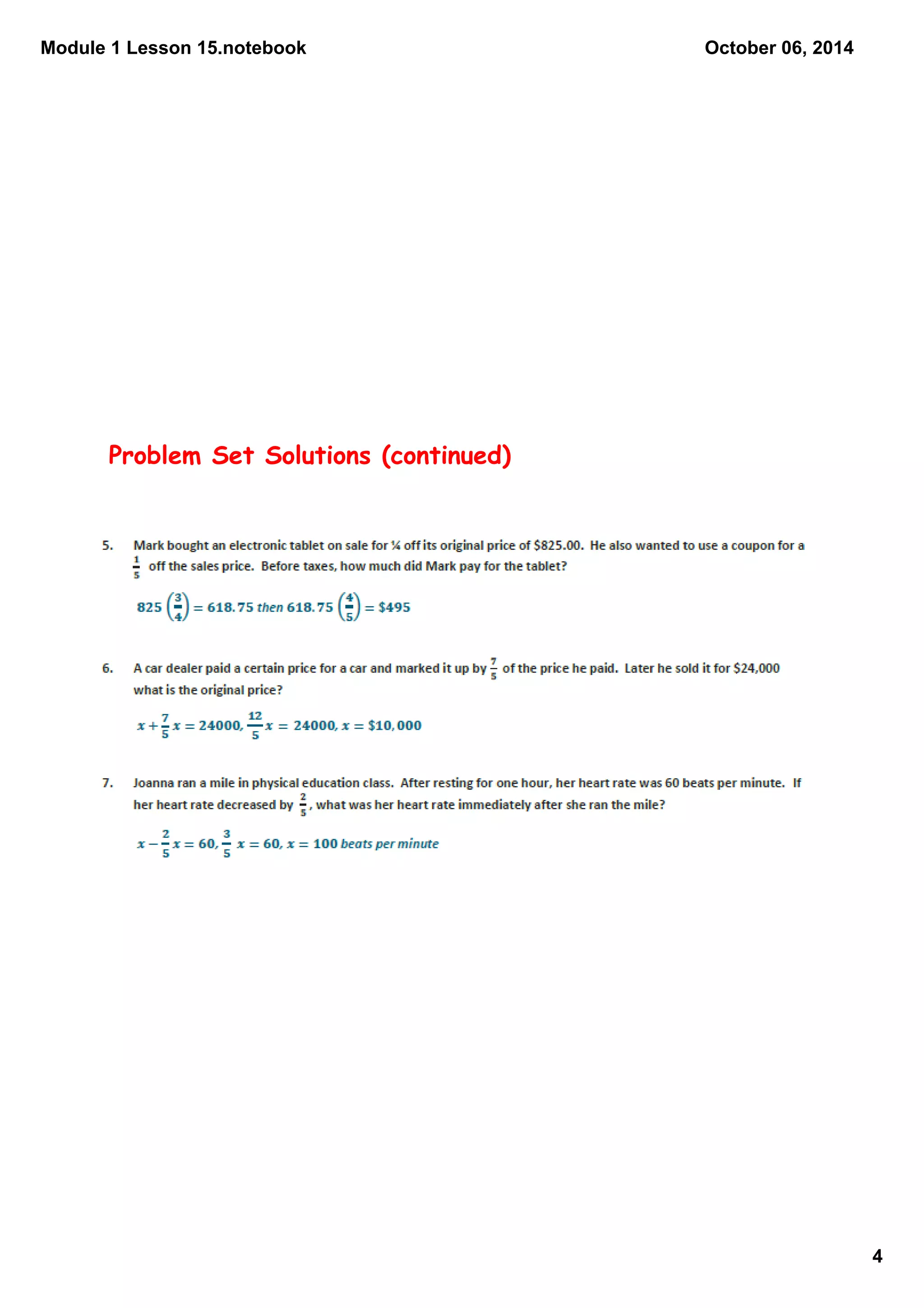 Module 1 lesson 15 | PDF