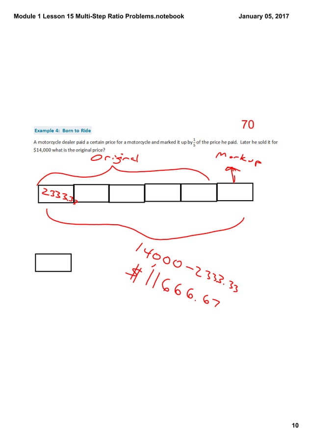 Module 1 lesson 15 multi step ratio problems | PDF | Homework and Study ...