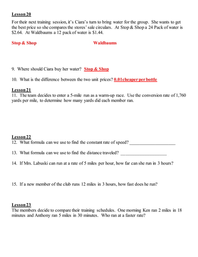 Module 1 lesson 16 23 review | PDF