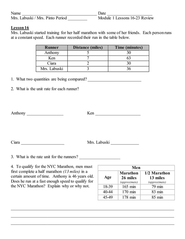 Module 1 lesson 16 23 review | PDF