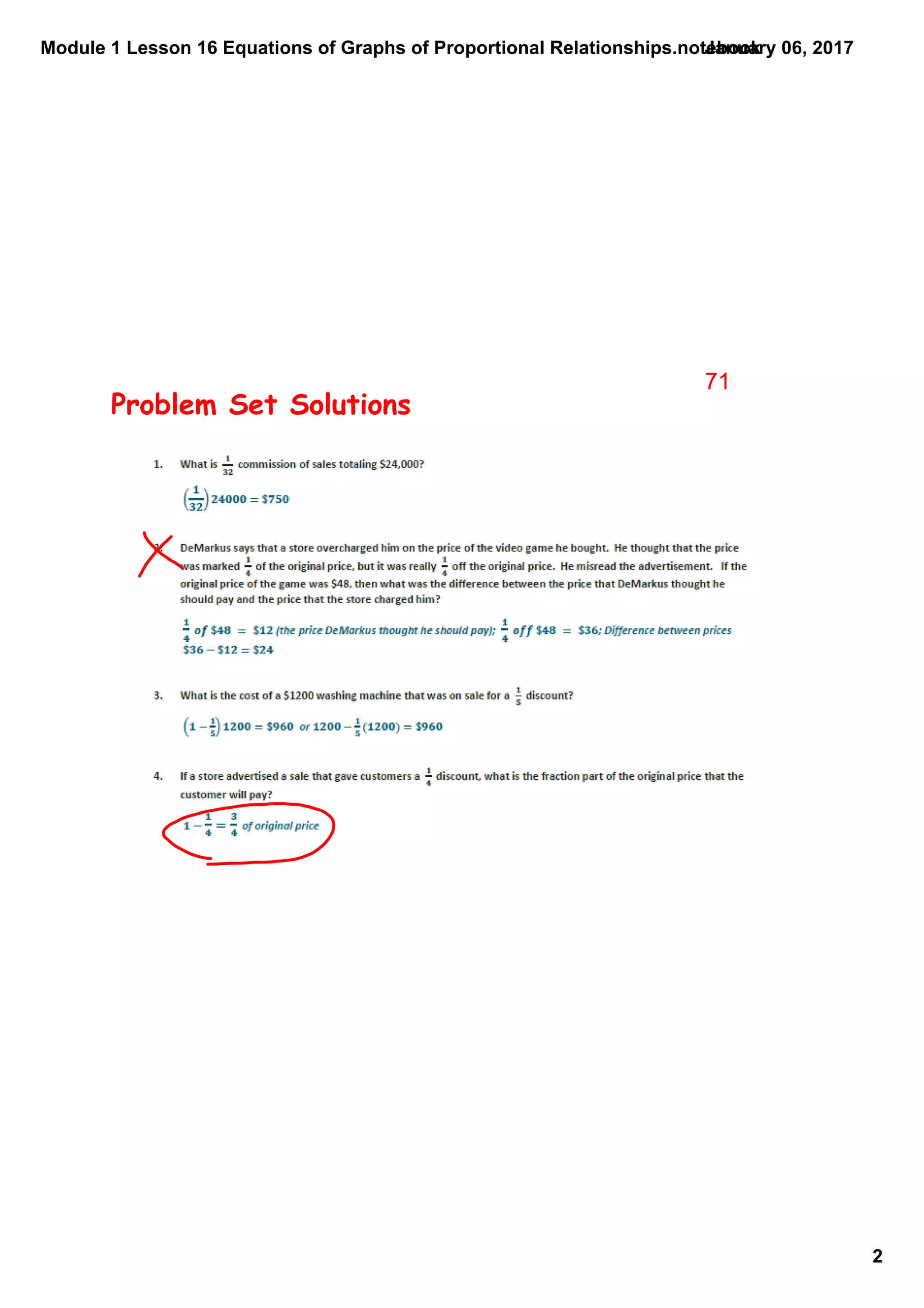 Module 1 lesson 16 equations of graphs of proportional relationships | PDF