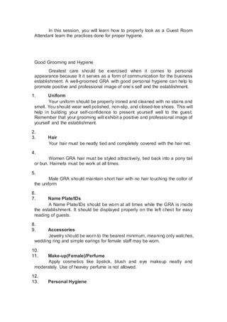 Module 1 lesson 1 housekeeping | DOCX