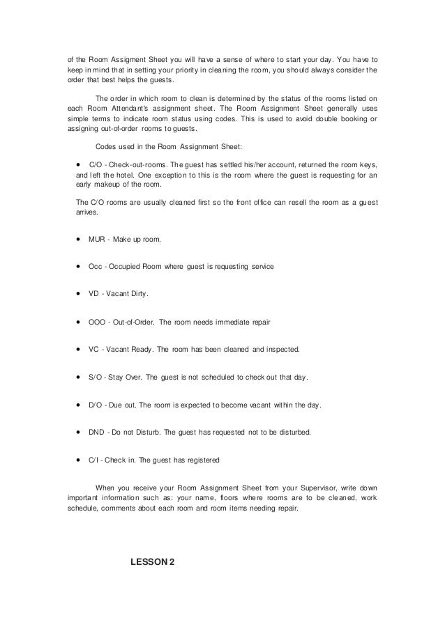 Module 1 lesson 1 housekeeping