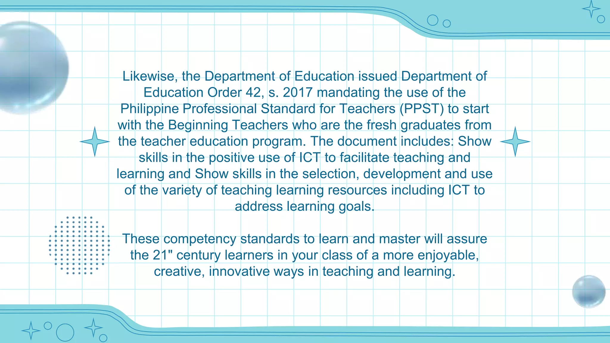 Module 1 Lesson 1 ICT Competency Standards for Philippine Pre-Service ...