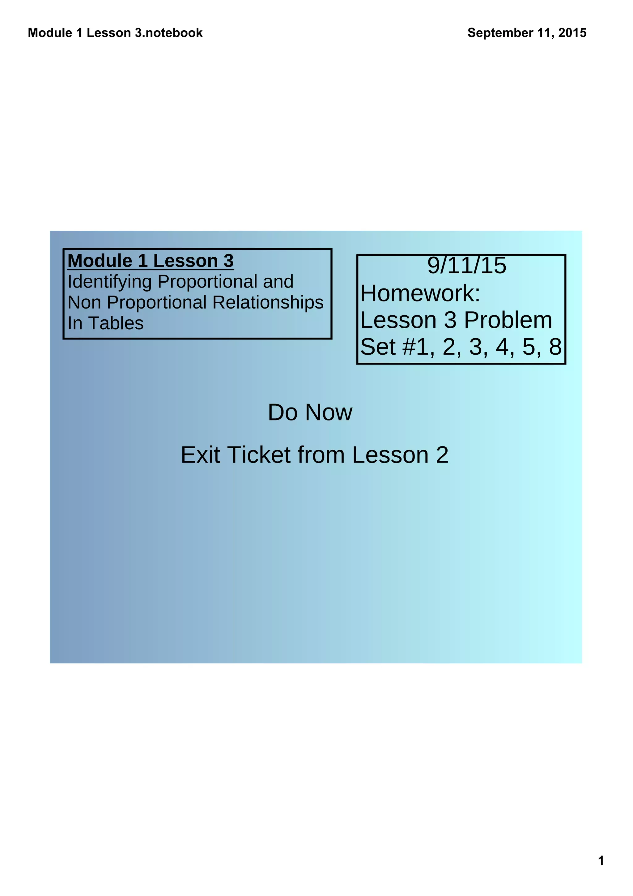 Module 1 lesson 3 | PDF