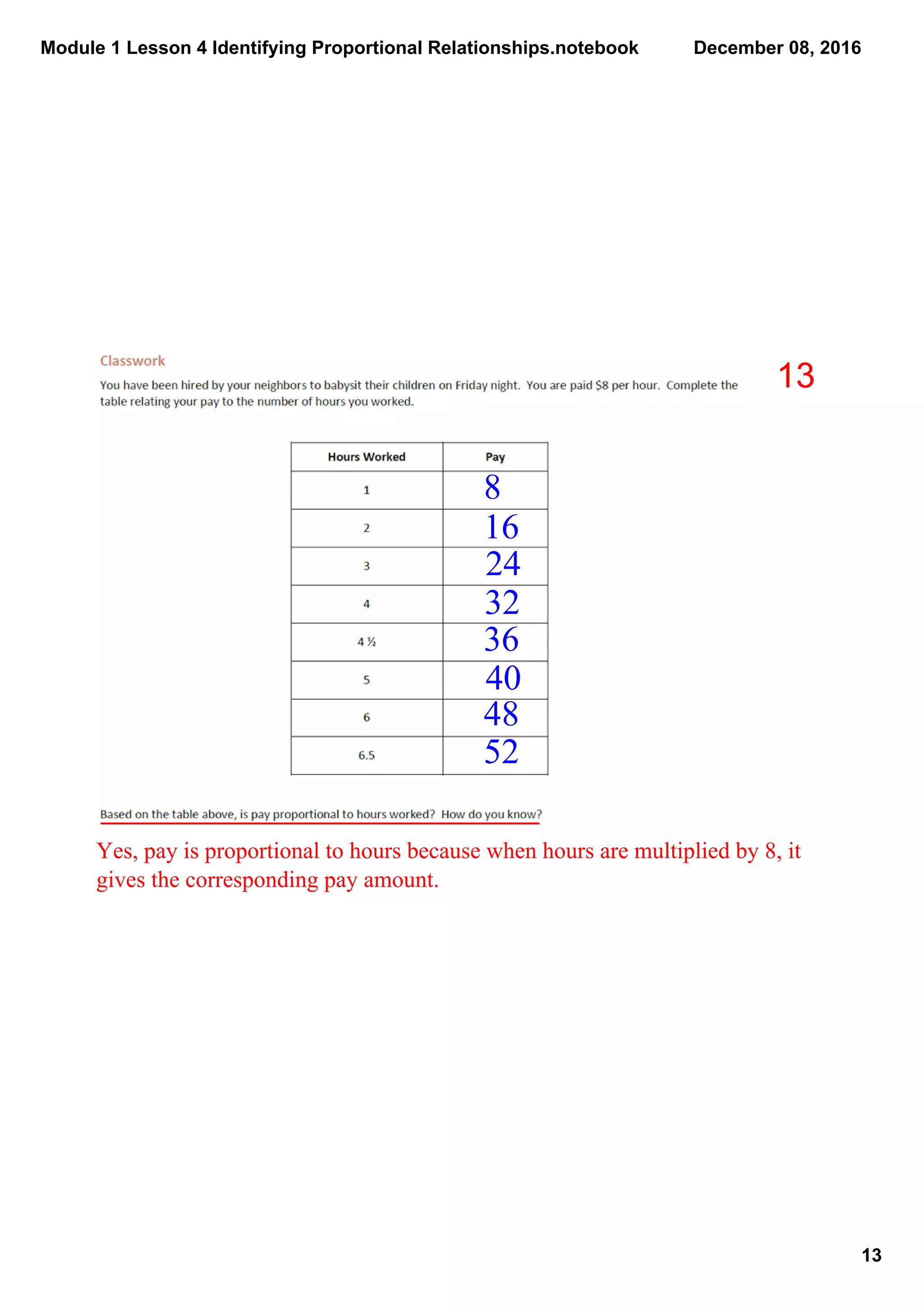 Module 1 lesson 4 identifying proportional relationships | PDF