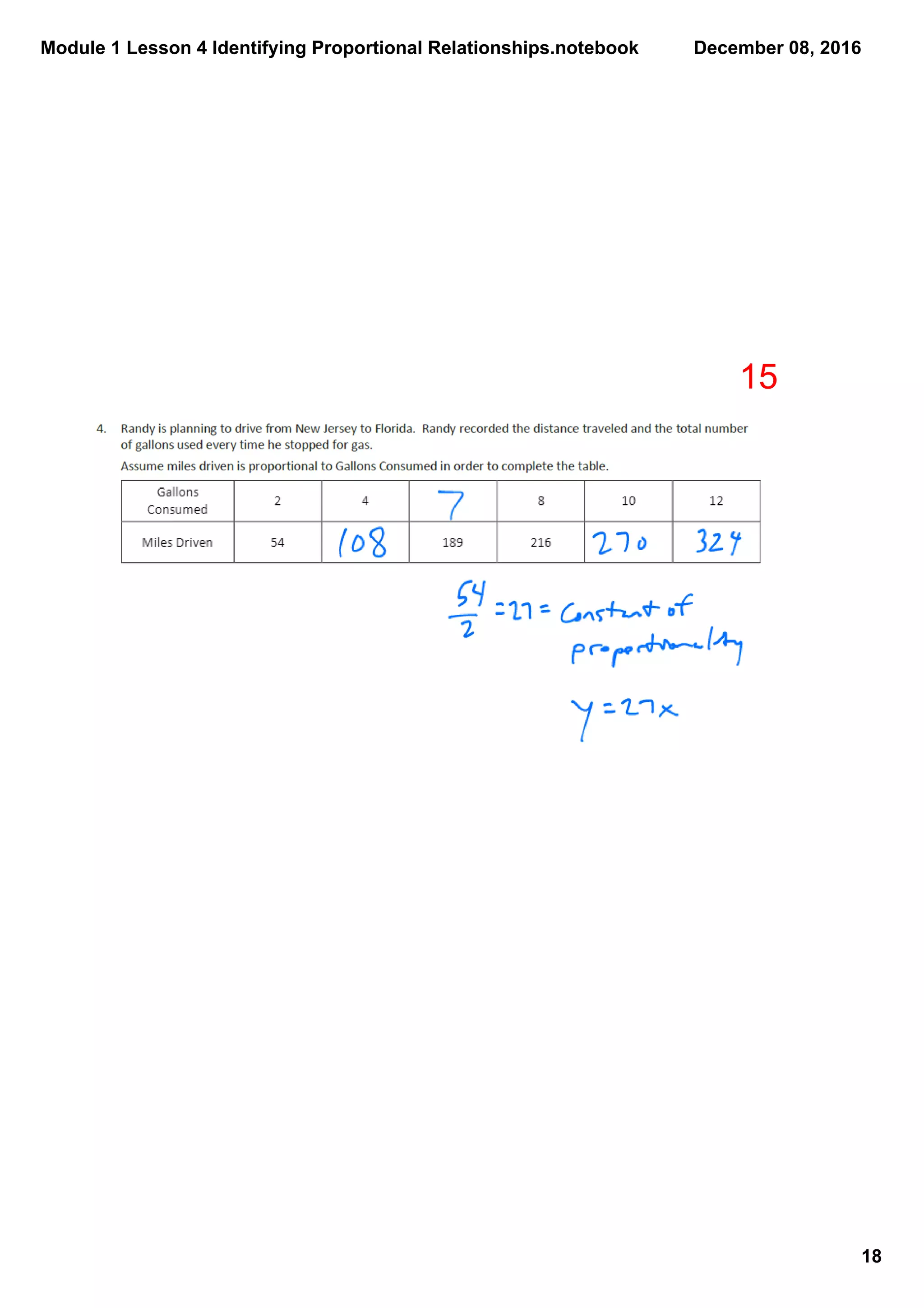Module 1 lesson 4 identifying proportional relationships | PDF