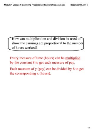 Module 1 lesson 4 identifying proportional relationships | PDF