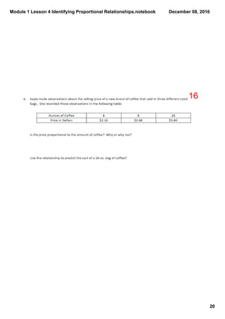 Module 1 lesson 4 identifying proportional relationships | PDF
