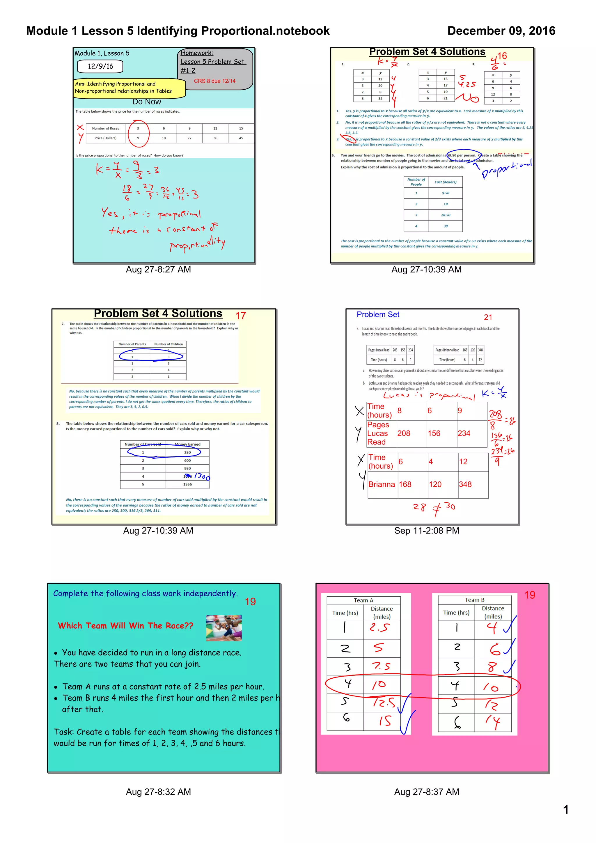 Module 1 lesson 5 identifying proportional | PDF