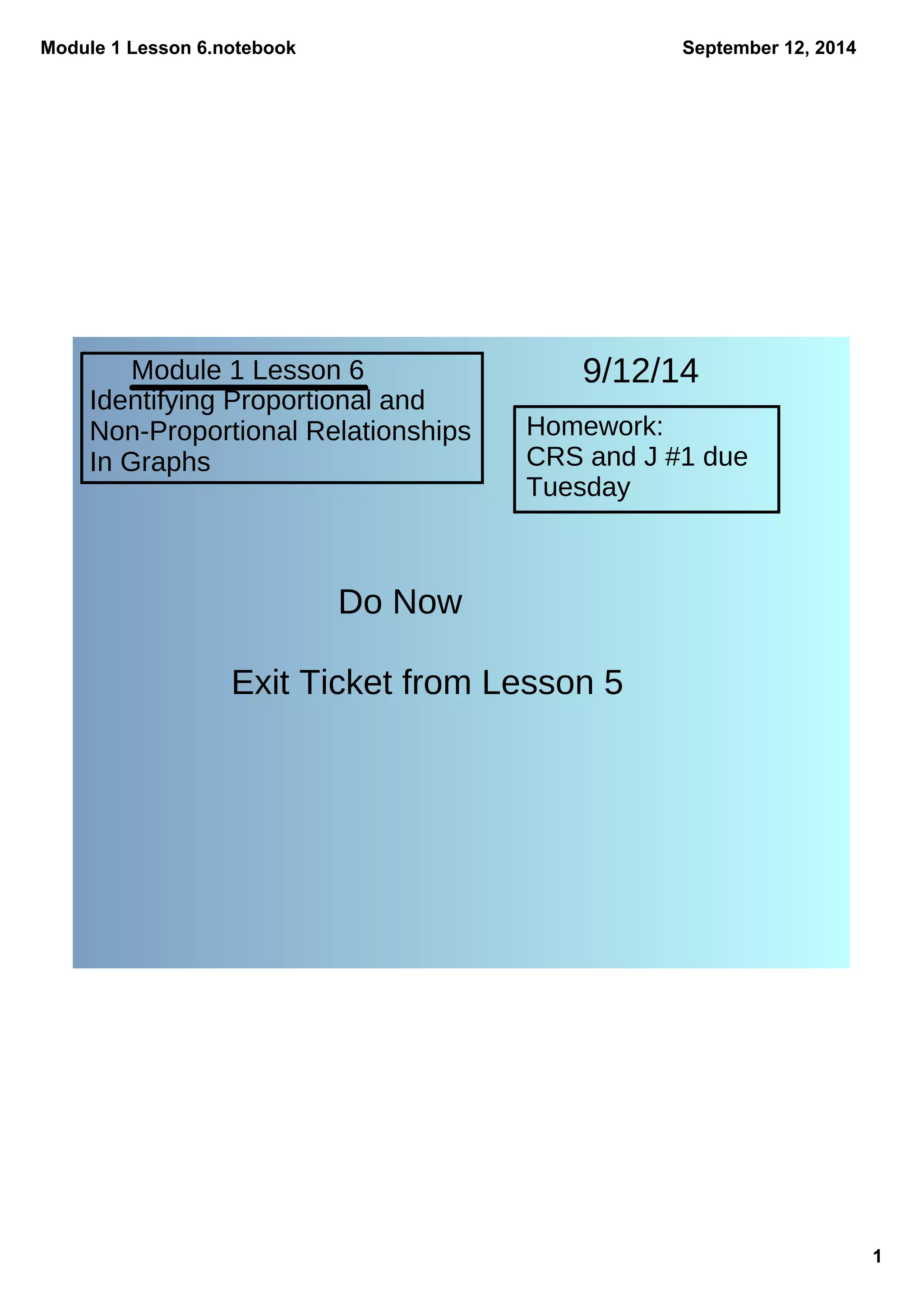 Module 1 lesson 6 | PDF