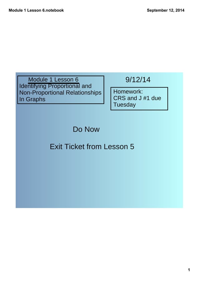 Module 1 lesson 6 | PDF