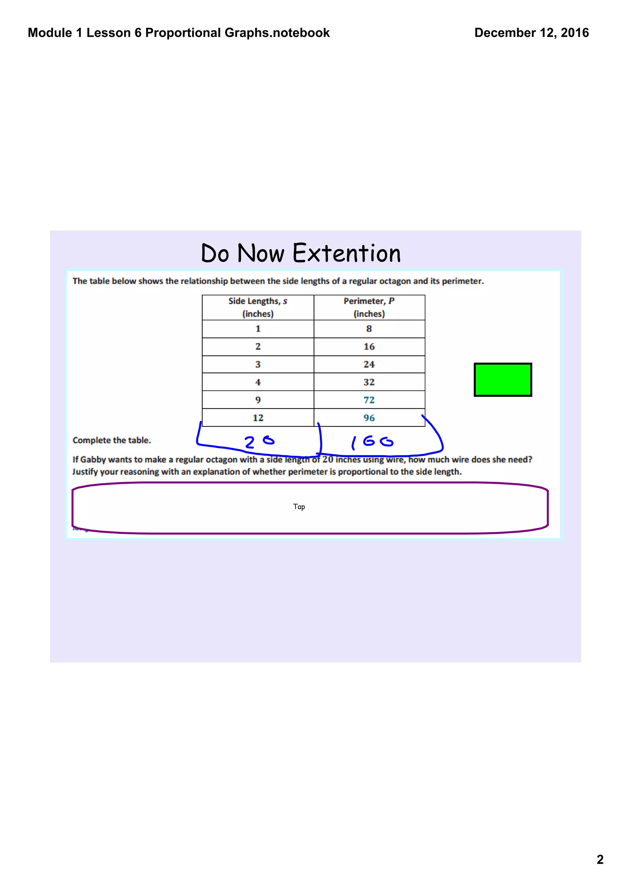 Module 1 lesson 6 proportional graphs | PDF