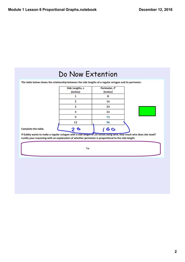 Module 1 lesson 6 proportional graphs | PDF