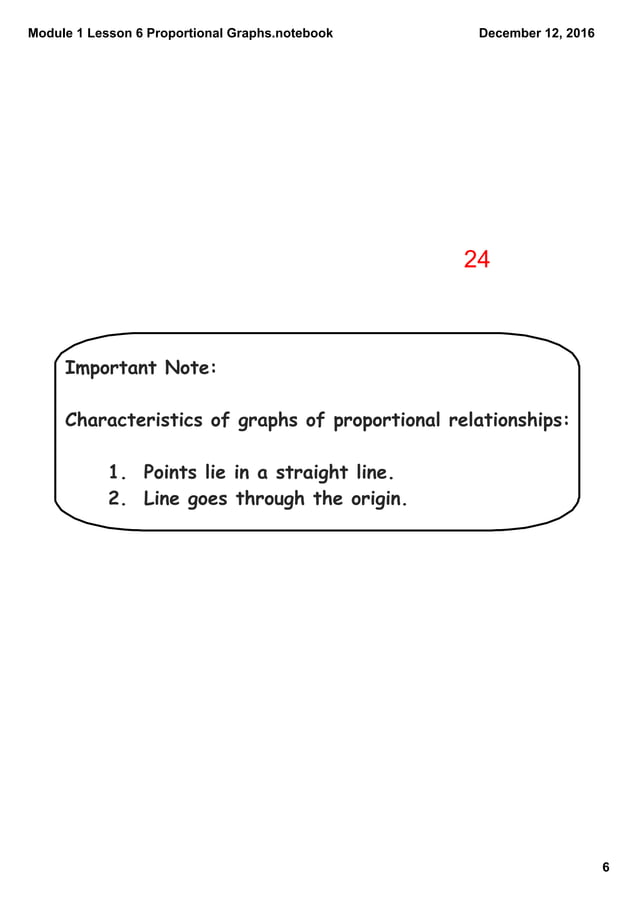 Module 1 lesson 6 proportional graphs | PDF