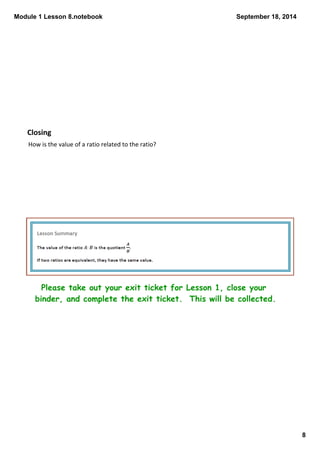 Module 1 lesson 8 | PDF