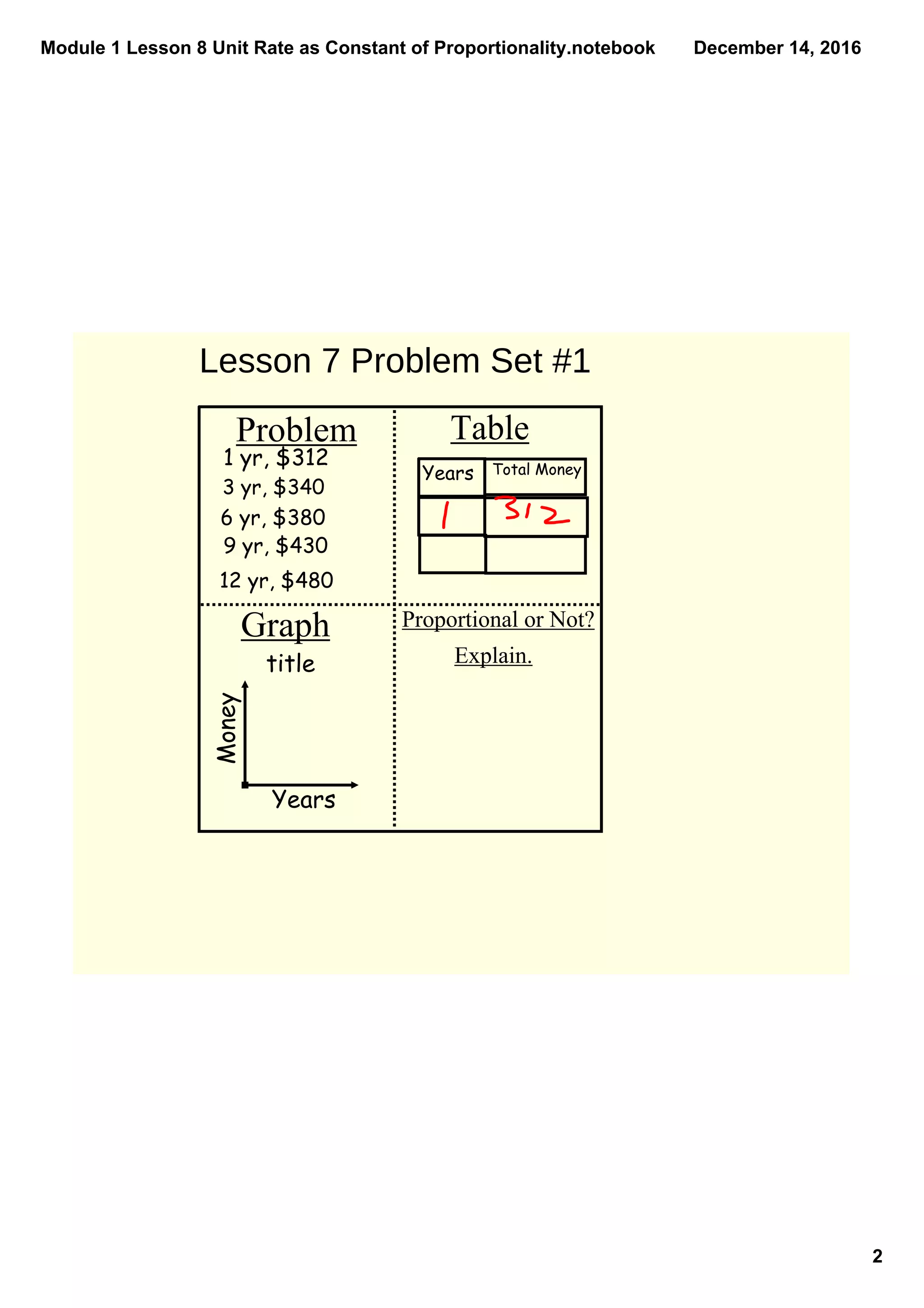 Module 1 lesson 8 unit rate as constant of proportionality | PDF