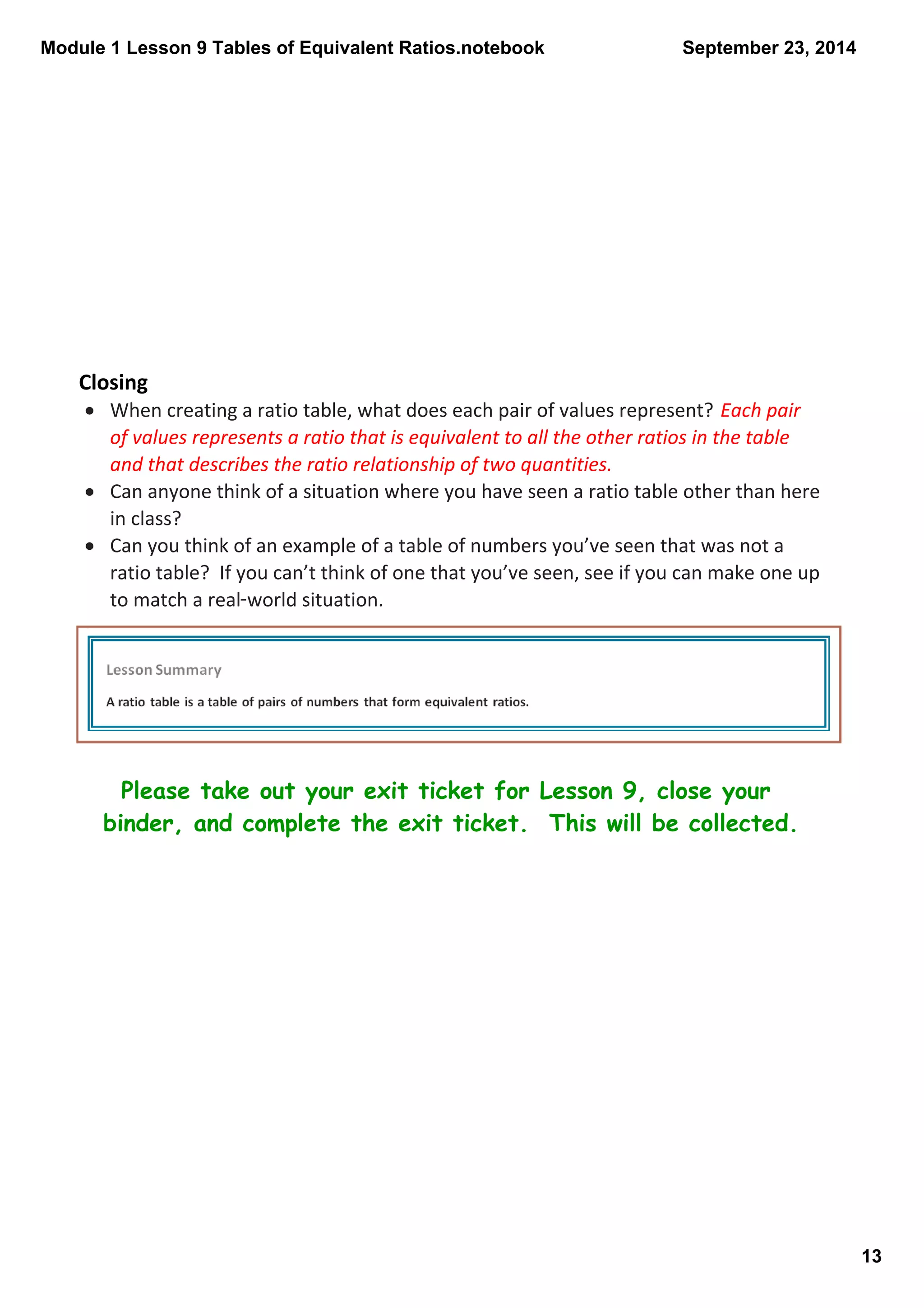 Module 1 lesson 9 | PDF
