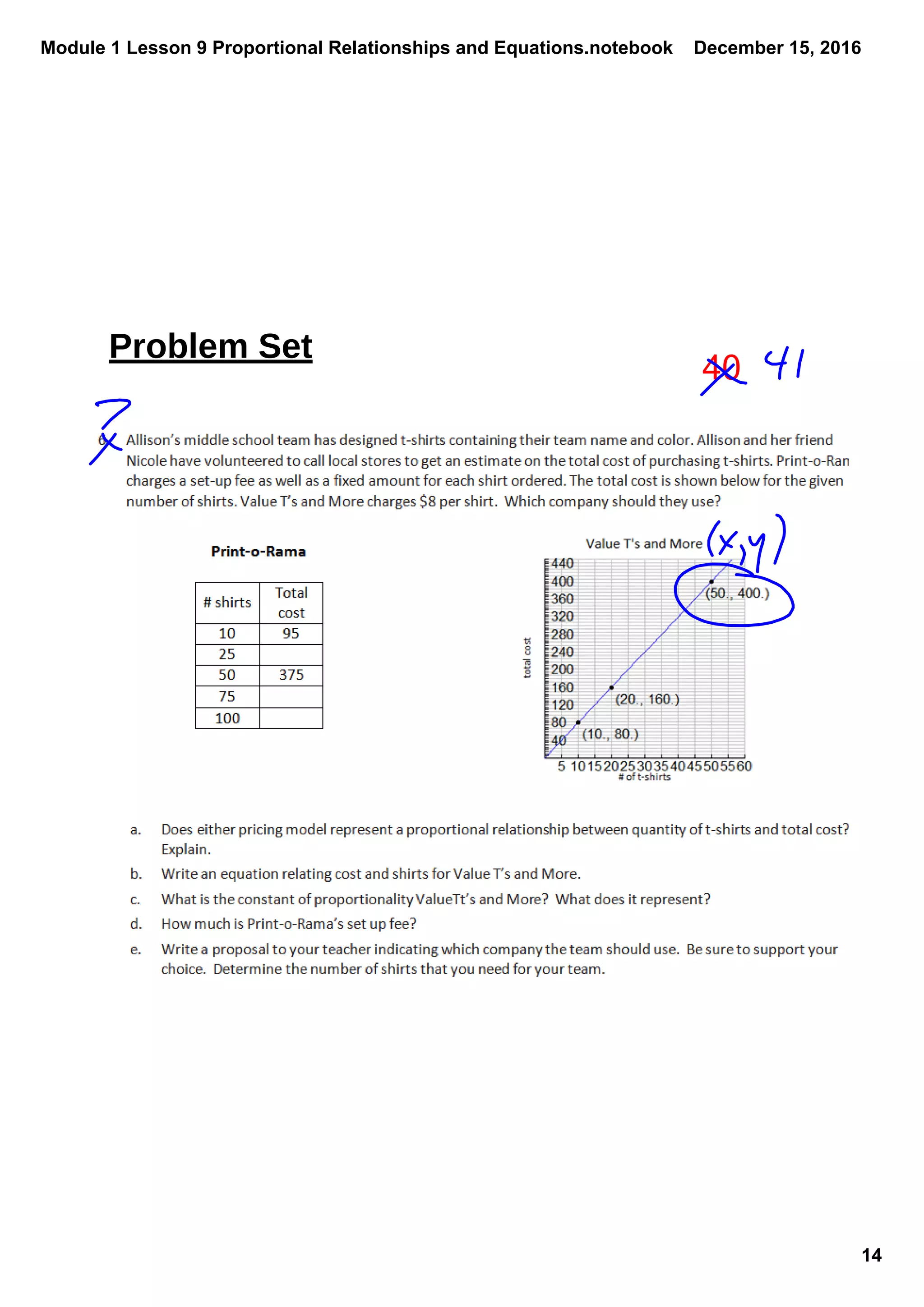 Module 1 lesson 9 proportional relationships and equations | PDF