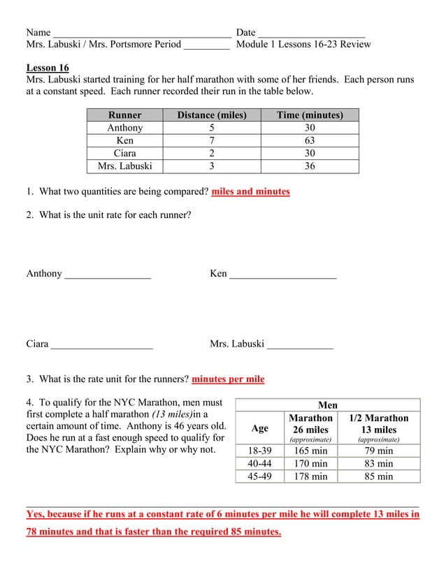 Module 1 lessons 16 23 review | PDF