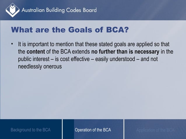 Module 1 - Introduction to the BCA | PPT