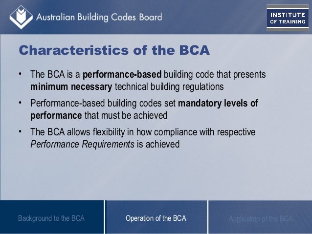 Module 1 - Introduction to the BCA