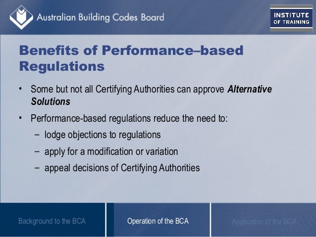 Module 1 - Introduction to the BCA