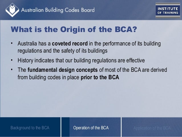 Module 1 - Introduction to the BCA
