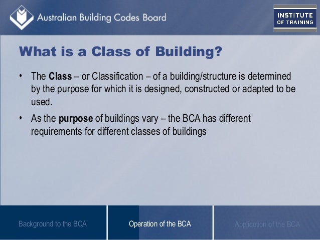 Module 1 - Introduction to the BCA