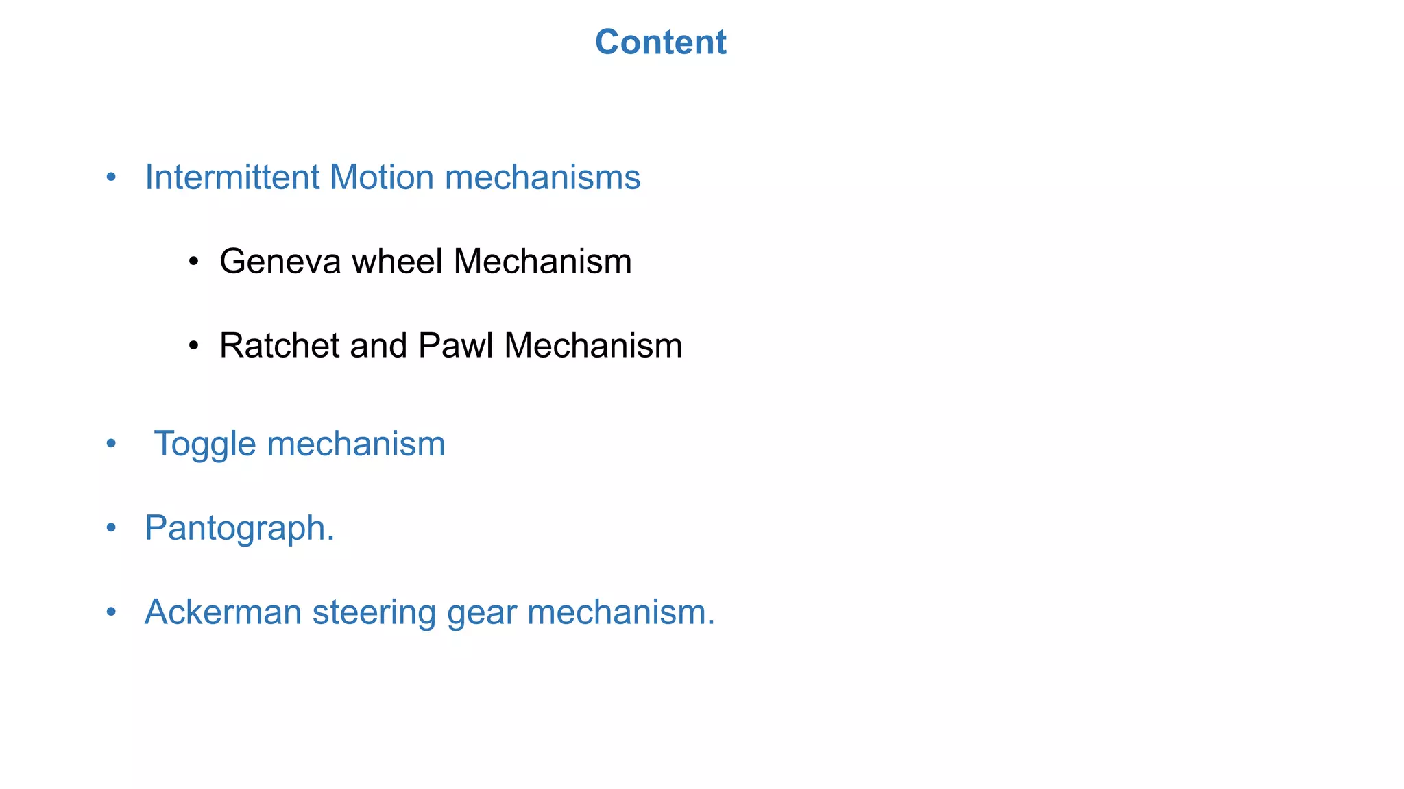 Module 1 mechanisms | PPTX