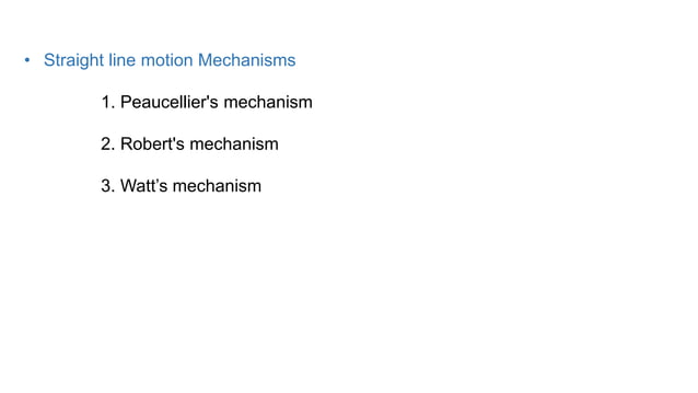 Module 1 mechanisms | PPTX