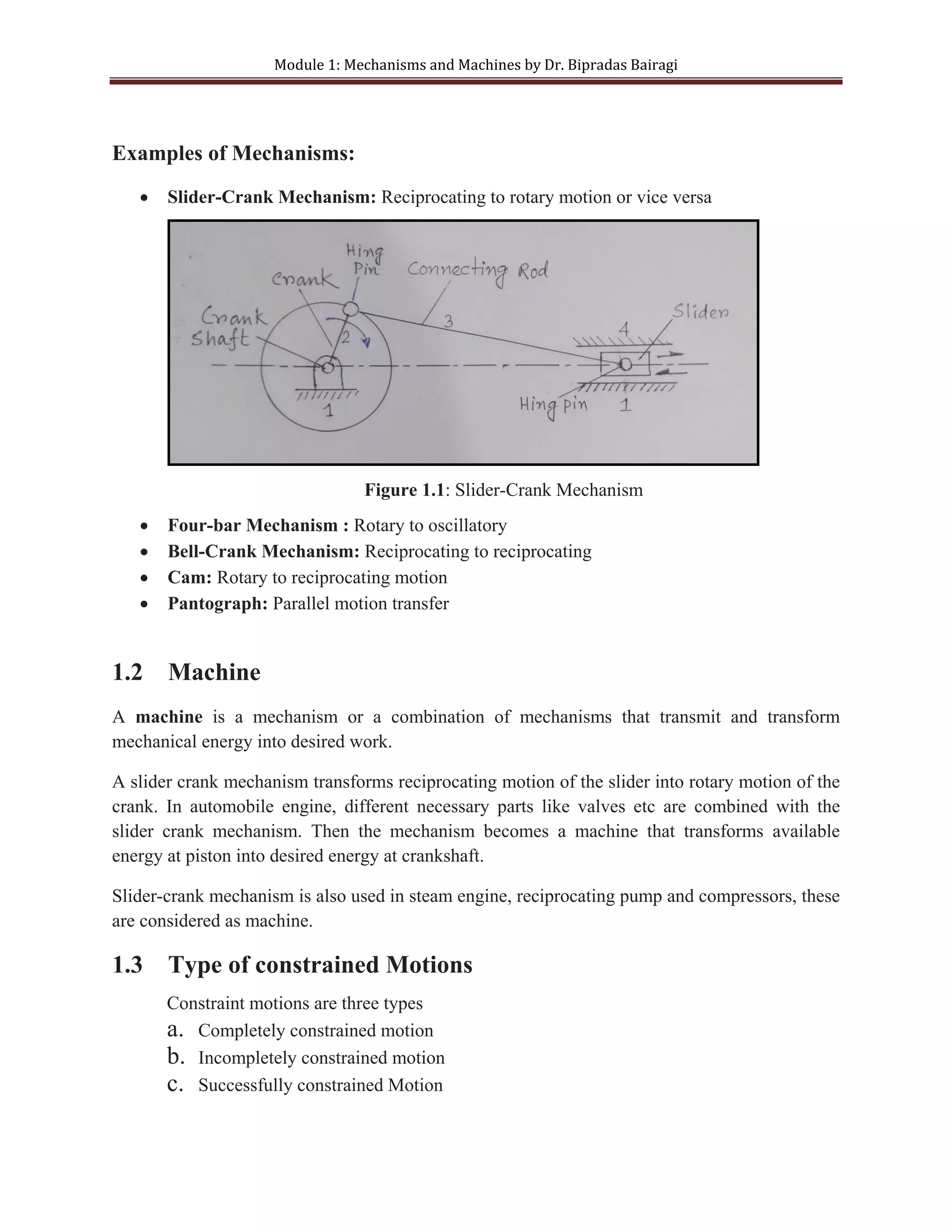 Module 1 mechanisms and machines | PDF | Physics | Science