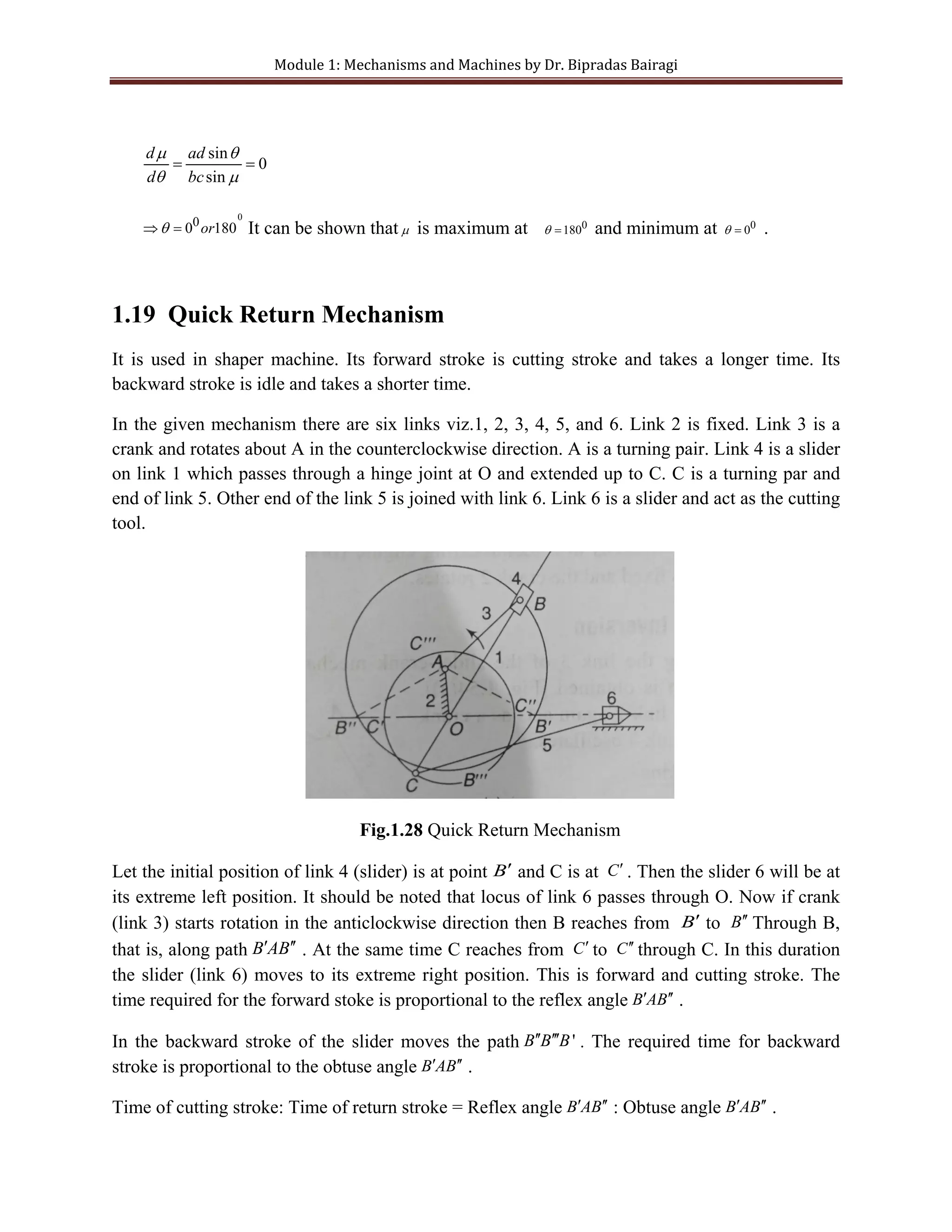 Module 1 mechanisms and machines | PDF | Physics | Science