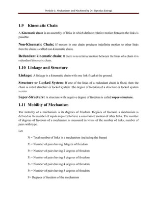 Module 1 mechanisms and machines | PDF