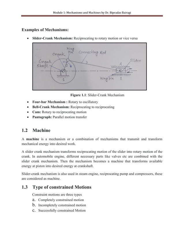 Module 1 mechanisms and machines | PDF | Physics | Science
