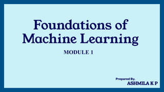 Foundations of Machine Learning - Module 1 (LINEAR ALGEBRA ) | PDF