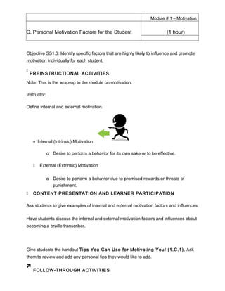 Module 1 motivation | PDF