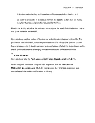 Module 1 motivation | PDF