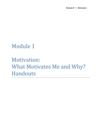 Module 1 motivation | PDF