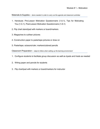 Module 1 motivation | DOC