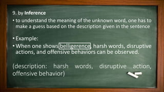 Module 1 noting context clues | PPTX